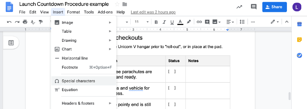 How to Create And Run a Checklists In a Google Doc